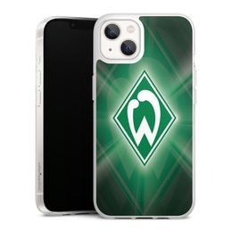 DeinDesign iPhone 13 Handy Silikon H&uuml;lle Case transparent Handyh&uuml;lle Sv Werder Bremen Coat Of Arms Official Licensed Product Silikon Case