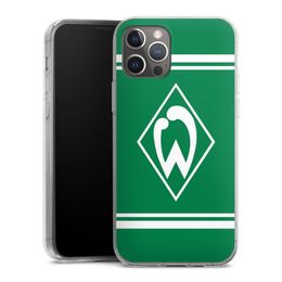 DeinDesign iPhone 12 Pro Handy Silikon H&uuml;lle Case transparent Handyh&uuml;lle Official Licensed Product Logo Sv Werder Bremen Silikon Case