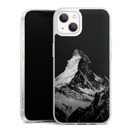 DeinDesign iPhone 13 Handy Silikon H&uuml;lle Case transparent Handyh&uuml;lle Mountain Snow Mountain Top Silikon Case