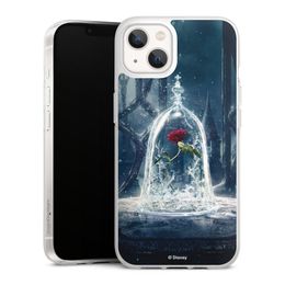DeinDesign iPhone 13 Handy Silikon H&uuml;lle Case transparent Handyh&uuml;lle Rose The Beauty And The Beast Disney Princess Silikon Case