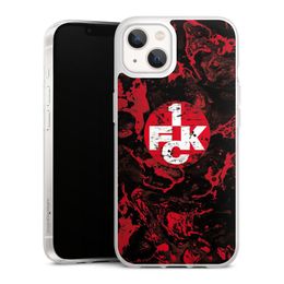 DeinDesign iPhone 13 Handy Silikon H&uuml;lle Case transparent Handyh&uuml;lle 1. Fc Kaiserslautern 1. Fck Logo Silikon Case