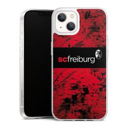 DeinDesign iPhone 13 Handy Silikon H&uuml;lle Case transparent Handyh&uuml;lle Official Licensed Product Sc Freiburg Logo Silikon Case