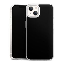 DeinDesign iPhone 13 Handy Silikon H&uuml;lle Case transparent Handyh&uuml;lle Colour Black Unicoloured Silikon Case