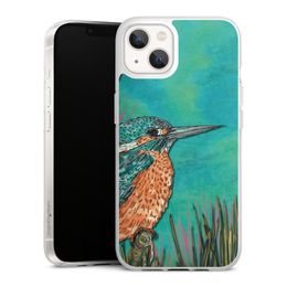 DeinDesign iPhone 13 Handy Silikon H&uuml;lle Case transparent Handyh&uuml;lle Painting Bird Animals Silikon Case