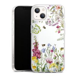 DeinDesign iPhone 13 Handy Silikon H&uuml;lle Case transparent Handyh&uuml;lle Meadow Nature Flowers Silikon Case