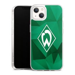 DeinDesign iPhone 13 Handy Silikon H&uuml;lle Case transparent Handyh&uuml;lle Camouflage Sv Werder Bremen Official Licensed Product Silikon Case