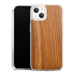 DeinDesign iPhone 13 Handy Silikon H&uuml;lle Case transparent Handyh&uuml;lle Larch Wood Wooden Look Silikon Case