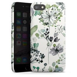 DeinDesign iPhone SE (2020) Handy Premium Case Smartphone Handyh&uuml;lle Schutzh&uuml;lle matt Flowers Eukalyptus Water Colour Premium Case