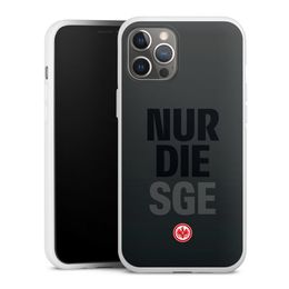 DeinDesign iPhone 12 Pro Max Handy Silikon H&uuml;lle Case wei&szlig; Handyh&uuml;lle Sge Eintracht Frankfurt Official Licensed Product Silikon Case