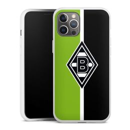 DeinDesign iPhone 12 Pro Max Handy Silikon H&uuml;lle Case wei&szlig; Handyh&uuml;lle Bundesliga Borussia M&ouml;nchengladbach Gladbach Silikon Case