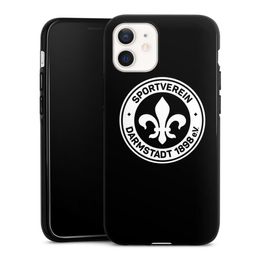 DeinDesign iPhone 12 Handy Silikon H&uuml;lle Case schwarz Handyh&uuml;lle Sv Darmstadt 98 Official Licensed Product Logo