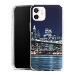 DeinDesign iPhone 12 Handy Silikon H&uuml;lle Case transparent Handyh&uuml;lle Usa Brooklyn Bridge New York Silikon Case