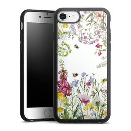 DeinDesign iPhone SE (2020) Handy Gallery Case Handyh&uuml;lle 9H Geh&auml;rtetes Glas R&uuml;ckseite H&uuml;lle Nature Flowers Meadow Gallery Case