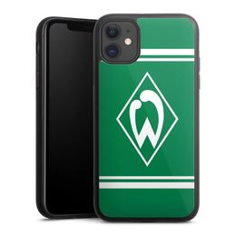 DeinDesign iPhone 11 Handy Gallery Case Handyh&uuml;lle 9H Geh&auml;rtetes Glas R&uuml;ckseite H&uuml;lle Official Licensed Product Logo Sv Werder Bremen Gallery Case
