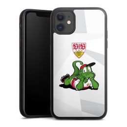 DeinDesign iPhone 11 Handy Gallery Case Handyh&uuml;lle 9H Geh&auml;rtetes Glas R&uuml;ckseite H&uuml;lle Official Licensed Product Mascot Vfb Stuttgart Gallery Case