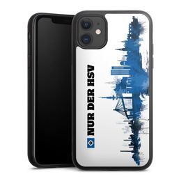 DeinDesign iPhone 11 Handy Gallery Case Handyh&uuml;lle 9H Geh&auml;rtetes Glas R&uuml;ckseite H&uuml;lle Hsv Official Licensed Product Bundesliga Gallery Case