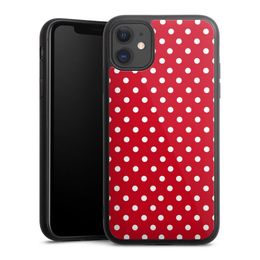 DeinDesign iPhone 11 Handy Gallery Case Handyh&uuml;lle 9H Geh&auml;rtetes Glas R&uuml;ckseite H&uuml;lle Points Polka Dots Retro Gallery Case