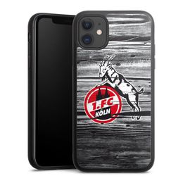 DeinDesign iPhone 11 Handy Gallery Case Handyh&uuml;lle 9H Geh&auml;rtetes Glas R&uuml;ckseite H&uuml;lle 1. Fc K&ouml;ln Official Licensed Product Wooden Look Gallery Case