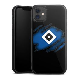 DeinDesign iPhone 11 Handy Gallery Case Handyh&uuml;lle 9H Geh&auml;rtetes Glas R&uuml;ckseite H&uuml;lle Official Licensed Product Hsv Hamburger Sv Gallery Case