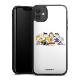 DeinDesign iPhone 11 Handy Gallery Case Handyh&uuml;lle 9H Geh&auml;rtetes Glas R&uuml;ckseite H&uuml;lle Merchandise Kindheit Peanuts Gallery Case
