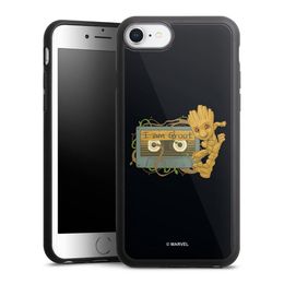 DeinDesign iPhone SE (2020) Handy Gallery Case Handyh&uuml;lle 9H Geh&auml;rtetes Glas R&uuml;ckseite H&uuml;lle Guardians Of The Galaxy Groot Marvel Gallery Case
