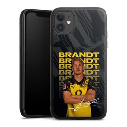 DeinDesign iPhone 11 Handy Gallery Case Handyh&uuml;lle 9H Geh&auml;rtetes Glas R&uuml;ckseite H&uuml;lle Borussia Dortmund Julian Brandt Bvb Gallery Case
