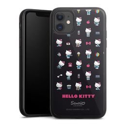DeinDesign iPhone 11 Handy Gallery Case Handyh&uuml;lle 9H Geh&auml;rtetes Glas R&uuml;ckseite H&uuml;lle Kindheit Merchandise Hello Kitty Gallery Case