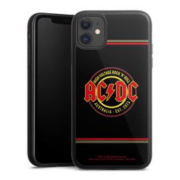 DeinDesign iPhone 11 Handy Gallery Case Handyh&uuml;lle 9H Geh&auml;rtetes Glas R&uuml;ckseite H&uuml;lle Acdc Merchandise Logo Gallery Case
