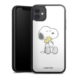 DeinDesign iPhone 11 Handy Gallery Case Handyh&uuml;lle 9H Geh&auml;rtetes Glas R&uuml;ckseite H&uuml;lle Peanuts Love Snoopy Gallery Case