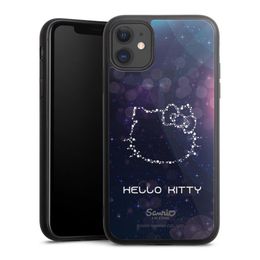 DeinDesign iPhone 11 Handy Gallery Case Handyh&uuml;lle 9H Geh&auml;rtetes Glas R&uuml;ckseite H&uuml;lle Hello Kitty Merchandise Weltall Gallery Case