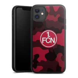 DeinDesign iPhone 11 Handy Gallery Case Handyh&uuml;lle 9H Geh&auml;rtetes Glas R&uuml;ckseite H&uuml;lle 1. Fcn Logo 1. Fc N&uuml;rnberg Gallery Case