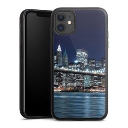 DeinDesign iPhone 11 Handy Gallery Case Handyh&uuml;lle 9H Geh&auml;rtetes Glas R&uuml;ckseite H&uuml;lle New York Usa Brooklyn Bridge Gallery Case