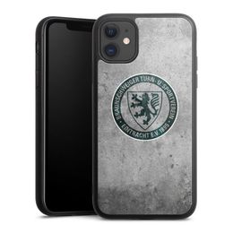 DeinDesign iPhone 11 Handy Gallery Case Handyh&uuml;lle 9H Geh&auml;rtetes Glas R&uuml;ckseite H&uuml;lle Logo Eintracht Braunschweig Concrete Gallery Case