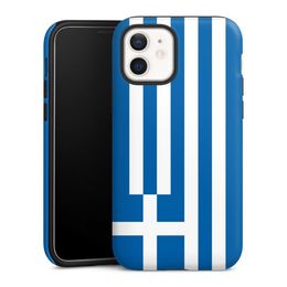 DeinDesign iPhone 12 Handy Panzer Handyh&uuml;lle robuste Outdoor H&uuml;lle Schutzh&uuml;lle matt Greece Flag Tough Case