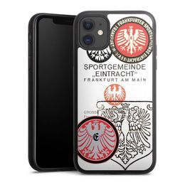 DeinDesign iPhone 11 Handy Gallery Case Handyh&uuml;lle 9H Geh&auml;rtetes Glas R&uuml;ckseite H&uuml;lle Retro Eintracht Frankfurt Official Licensed Product Gallery Case