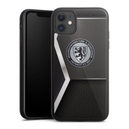 DeinDesign iPhone 11 Handy Gallery Case Handyh&uuml;lle 9H Geh&auml;rtetes Glas R&uuml;ckseite H&uuml;lle Official Licensed Product Metallic Look Eintracht Braunschweig Gallery Case