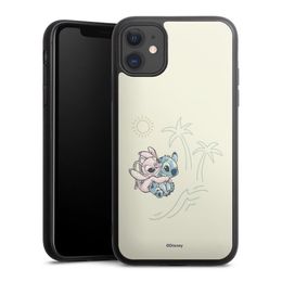 DeinDesign iPhone 11 Handy Gallery Case Handyh&uuml;lle 9H Geh&auml;rtetes Glas R&uuml;ckseite H&uuml;lle Angel Lilo & Stitch Disney Gallery Case