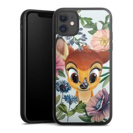 DeinDesign iPhone 11 Handy Gallery Case Handyh&uuml;lle 9H Geh&auml;rtetes Glas R&uuml;ckseite H&uuml;lle Flowers Disney Bambi Gallery Case