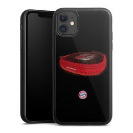 DeinDesign iPhone 11 Handy Gallery Case Handyh&uuml;lle 9H Geh&auml;rtetes Glas R&uuml;ckseite H&uuml;lle Fcb Fc Bayern M&uuml;nchen Official Licensed Product Stadium Gallery Case