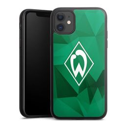 DeinDesign iPhone 11 Handy Gallery Case Handyh&uuml;lle 9H Geh&auml;rtetes Glas R&uuml;ckseite H&uuml;lle Official Licensed Product Camouflage Sv Werder Bremen Gallery Case