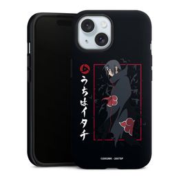 DeinDesign iPhone 15 Handy Panzer Handyh&uuml;lle robuste Outdoor H&uuml;lle Schutzh&uuml;lle matt Official Licensed Product Naruto Shippuden Itachi Uchiha Tough Case