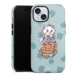 DeinDesign iPhone 15 Handy Panzer Handyh&uuml;lle robuste Outdoor H&uuml;lle Schutzh&uuml;lle matt Disney Aristocats Cat Tough Case