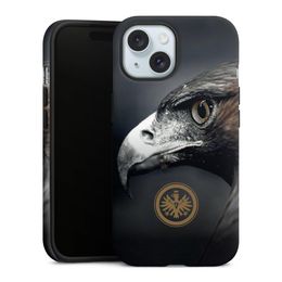 DeinDesign iPhone 15 Handy Panzer Handyh&uuml;lle robuste Outdoor H&uuml;lle Schutzh&uuml;lle matt Eintracht Frankfurt Eagle Official Licensed Product Tough Case