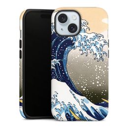 DeinDesign iPhone 15 Handy Panzer Handyh&uuml;lle robuste Outdoor H&uuml;lle Schutzh&uuml;lle matt Katsushika Hokusai Die Gro&szlig;e Welle Vor Kanagawa Kunst Tough Case