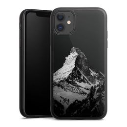 DeinDesign iPhone 11 Handy Gallery Case Handyh&uuml;lle 9H Geh&auml;rtetes Glas R&uuml;ckseite H&uuml;lle Snow Mountain Top Mountain Gallery Case