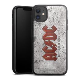 DeinDesign iPhone 11 Handy Gallery Case Handyh&uuml;lle 9H Geh&auml;rtetes Glas R&uuml;ckseite H&uuml;lle Logo Acdc Merchandise Gallery Case