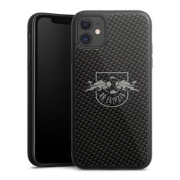 DeinDesign iPhone 11 Handy Gallery Case Handyh&uuml;lle 9H Geh&auml;rtetes Glas R&uuml;ckseite H&uuml;lle Carbon Metallic Look Rb Leipzig Gallery Case