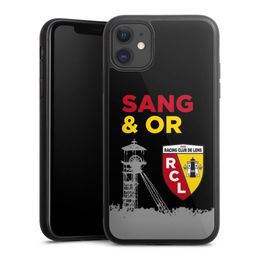 DeinDesign iPhone 11 Handy Gallery Case Handyh&uuml;lle 9H Geh&auml;rtetes Glas R&uuml;ckseite H&uuml;lle Official Licensed Product Racing Club De Lens Rcl Gallery Case