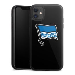DeinDesign iPhone 11 Handy Gallery Case Handyh&uuml;lle 9H Geh&auml;rtetes Glas R&uuml;ckseite H&uuml;lle Hertha Bsc Logo Official Licensed Product Gallery Case