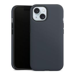 DeinDesign iPhone 15 Handy Panzer Handyh&uuml;lle robuste Outdoor H&uuml;lle Schutzh&uuml;lle matt Anthracite Grey Unicoloured Tough Case